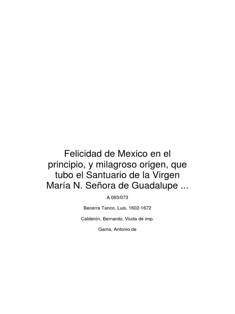 Felicidad de Mexico en El Principio y Milagroso | PDF