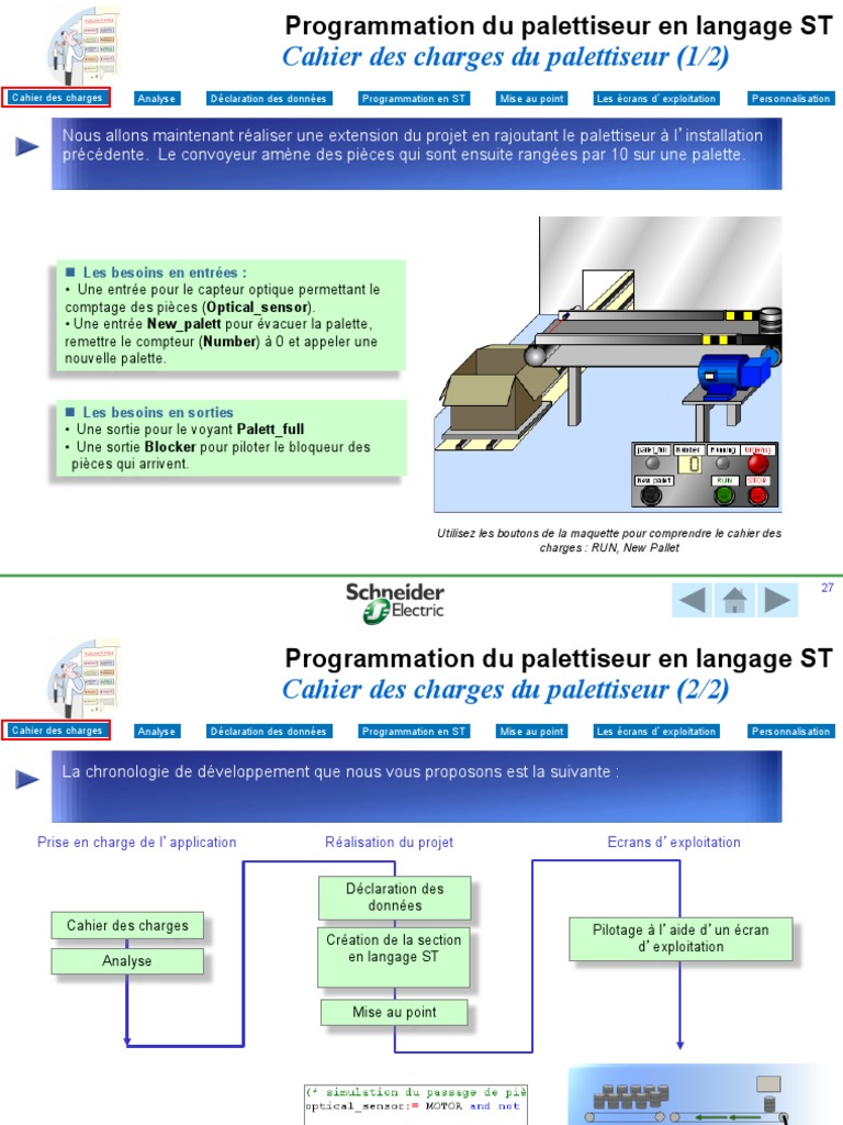 Programmation du palettiseur en ST | PDF | Variable (informatique) | Programmation informatique