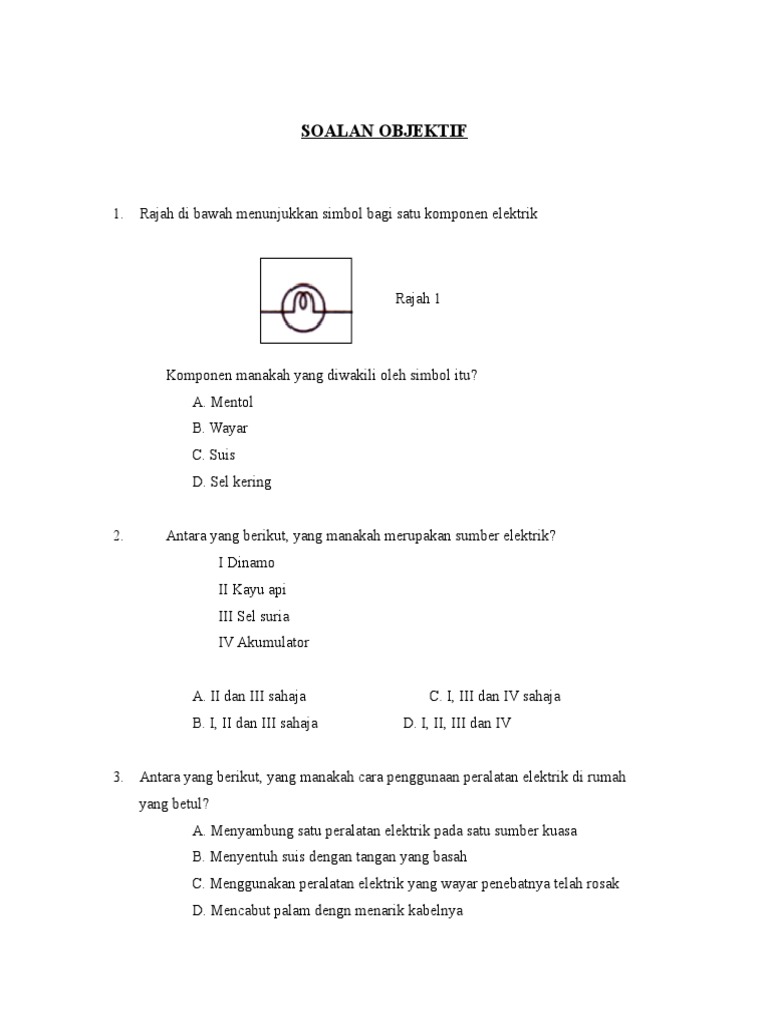 Soalan Elektrik, Asid Dan Alkali | PDF
