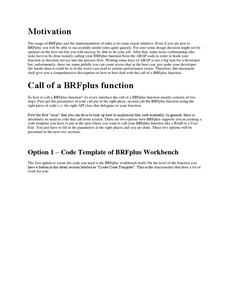 BRFplus Basics - How To Call A Function | Download Free PDF ...