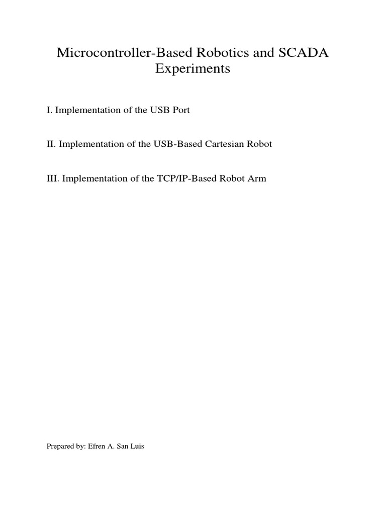 Microcontroller-Based Robotics and SCADA Experiments | PDF | Scada | Transmission Control Protocol