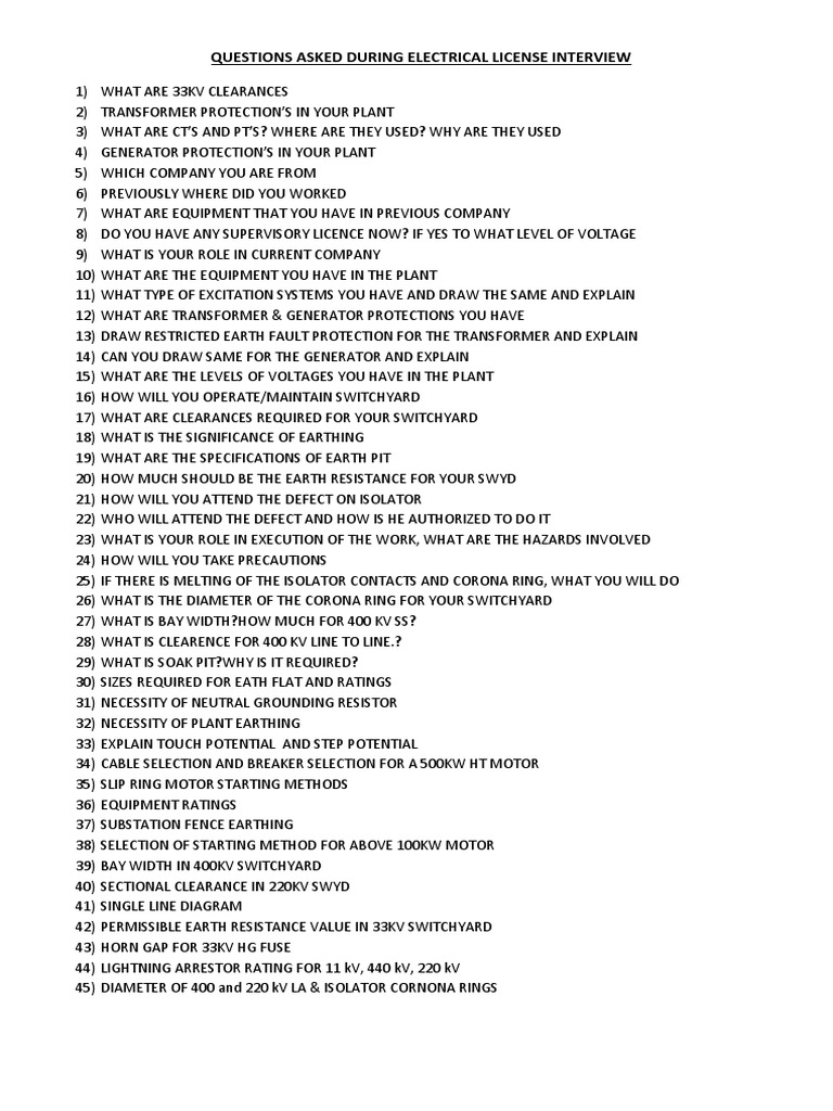 Electrical License Questions | PDF | Electrical Substation | Components