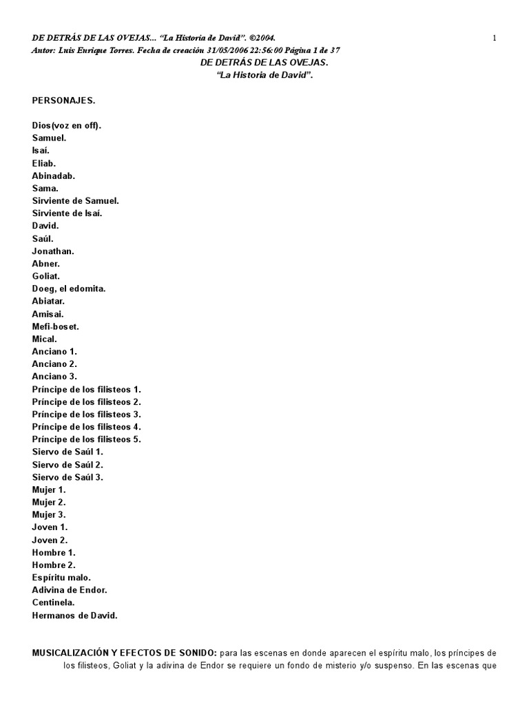 De Detras de Las Ovejas | PDF | Goliat | David
