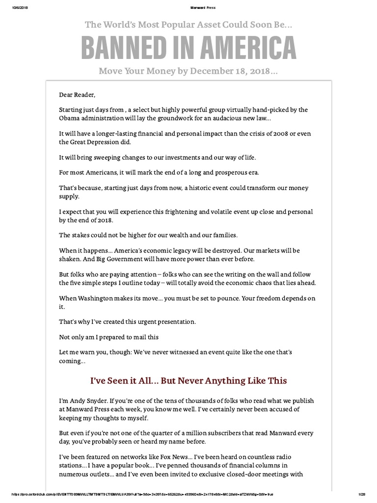 Banned in America | PDF | United States Dollar | Money