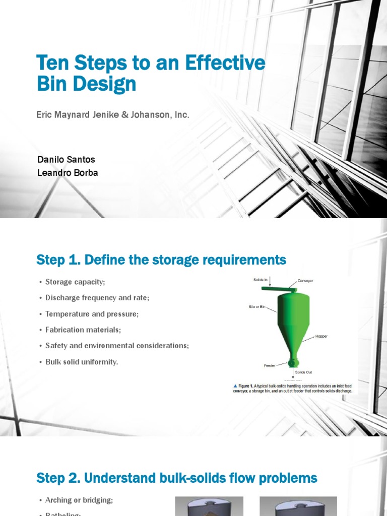 Ten Steps To An Effective Bin Design | PDF | Solid | Chemistry