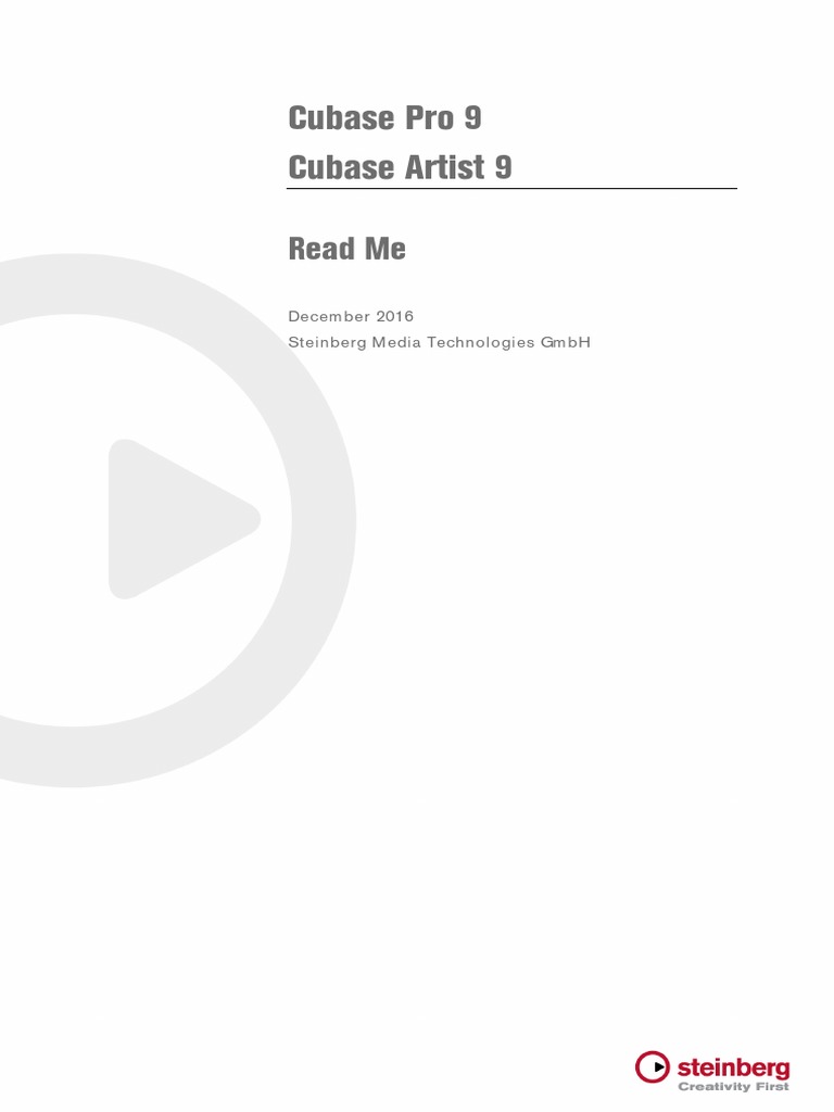 Cubase Pro 9 Cubase Artist 9: Read Me | PDF | Computer Architecture | Computing