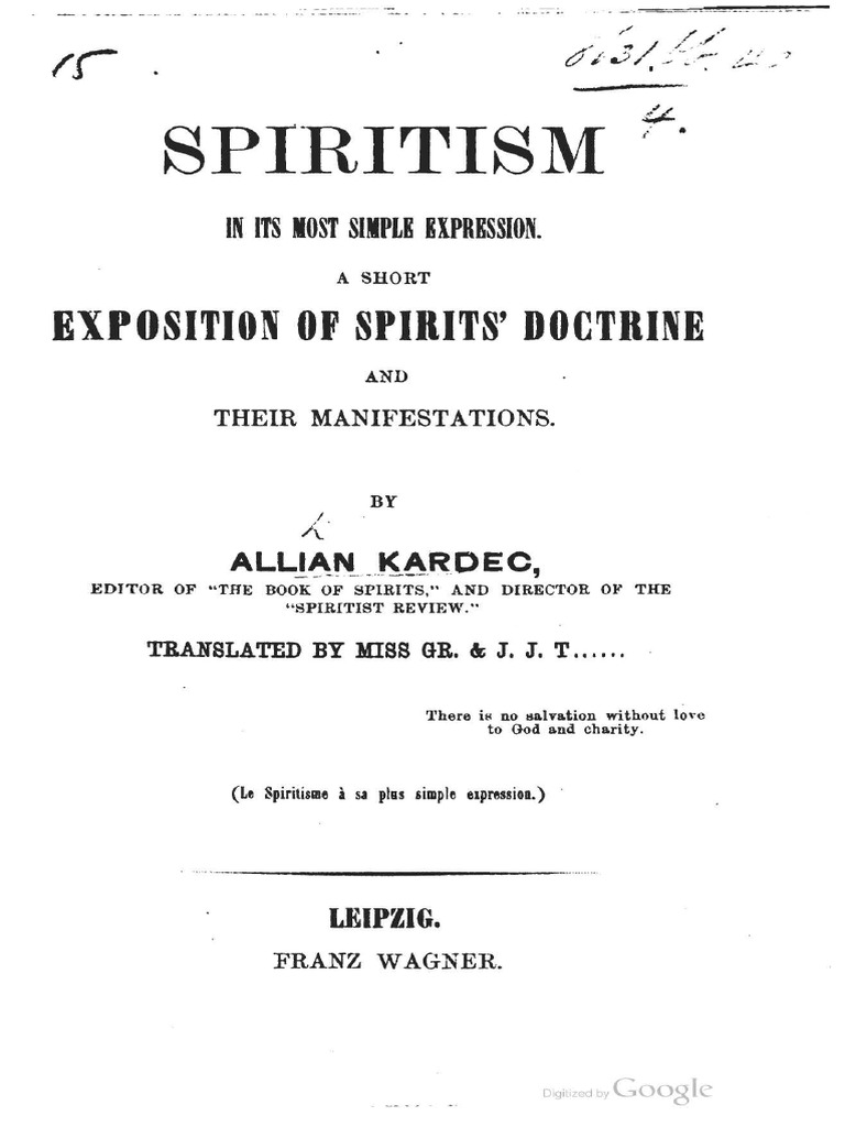 1865 Kardec Spiritism | PDF | Spiritism | Sin