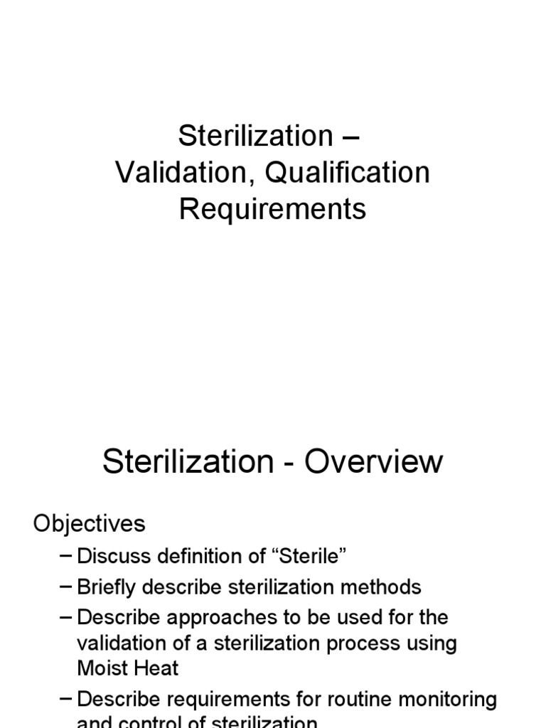 Understanding of Sterilization Process | PDF | Sterilization ...