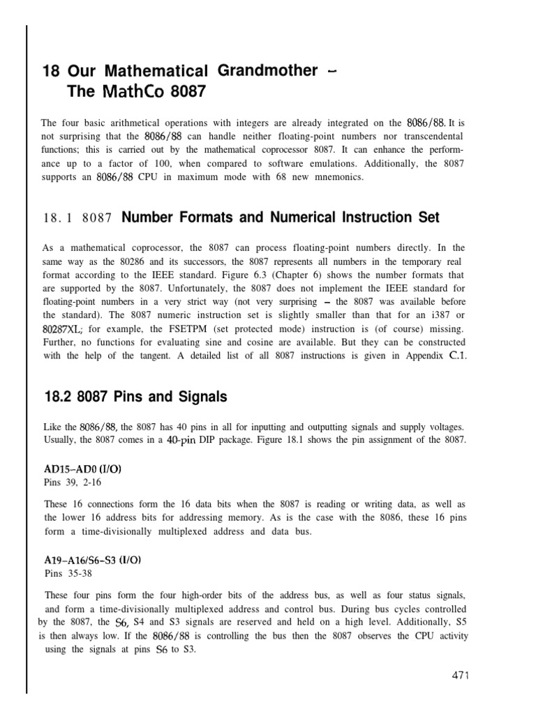The 8087 MathCo | PDF | Central Processing Unit | Electronics