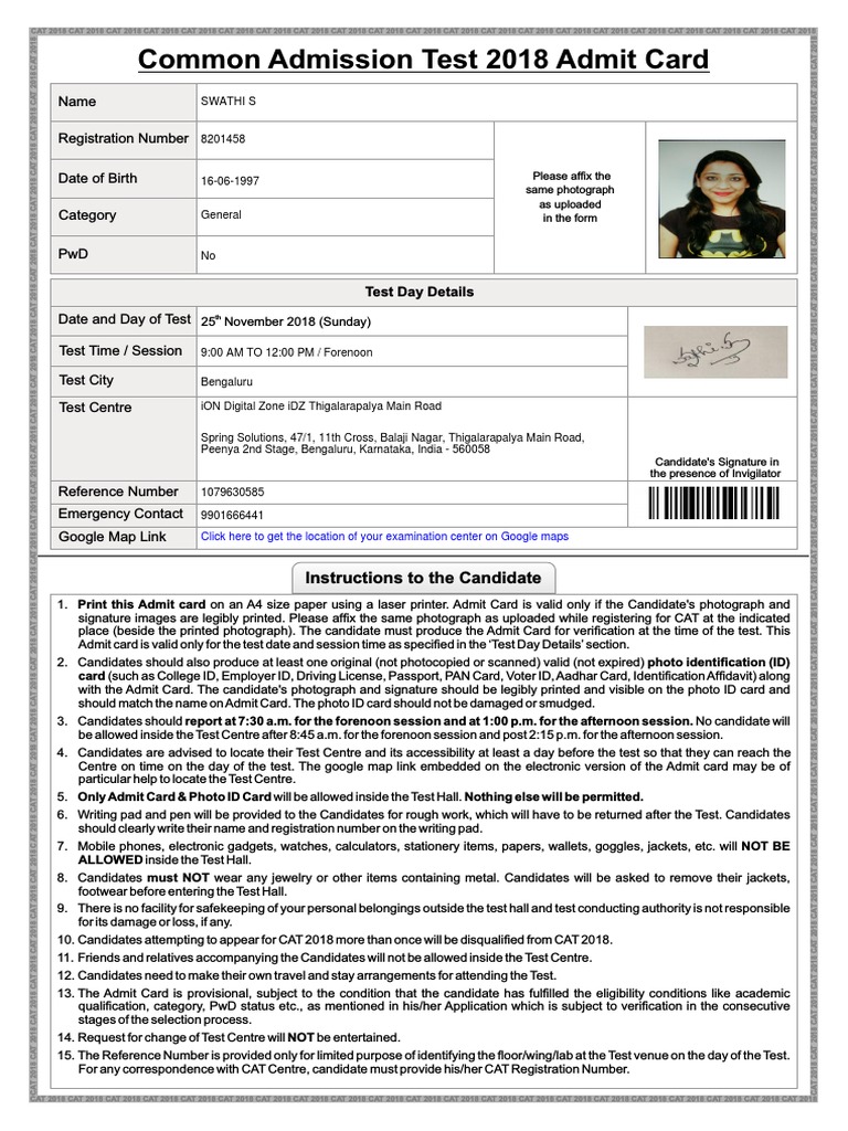 Candidate Hall Ticket | PDF | Official Documents | Identity Document