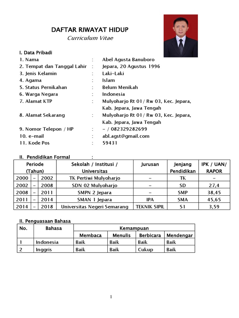CV Abel Agusta | PDF