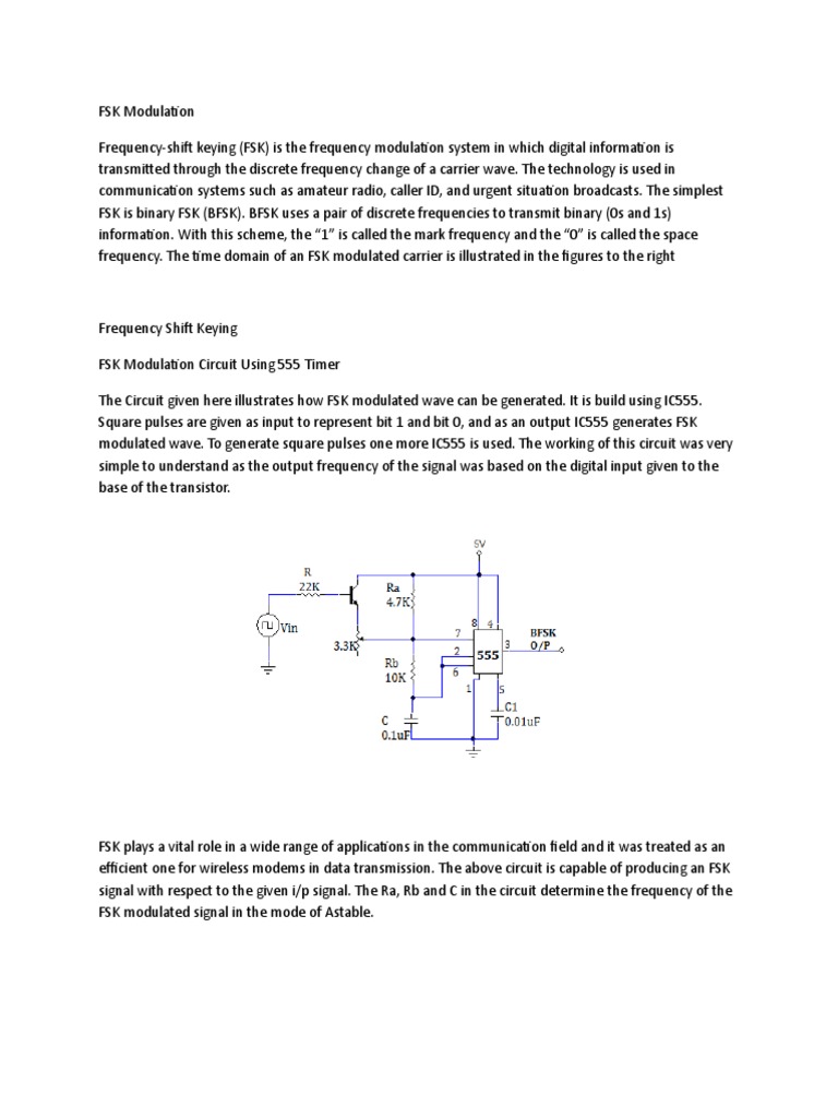 The FSK Mode Wa | PDF | Modulation | Electronic Circuits