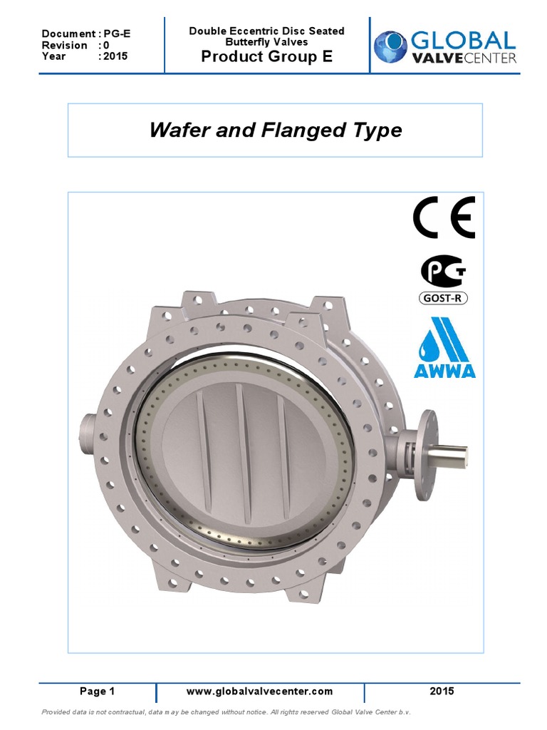 Product Group AV-E, Double Eccentric Disc Seated Butterfly Valves (En ...