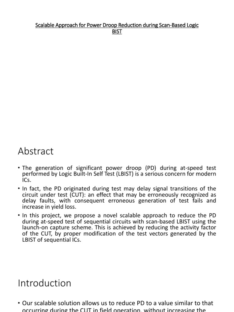 Scalable Approach For Power Droop Reduction During Scan-Based Logic Bist | PDF | Vector Space ...
