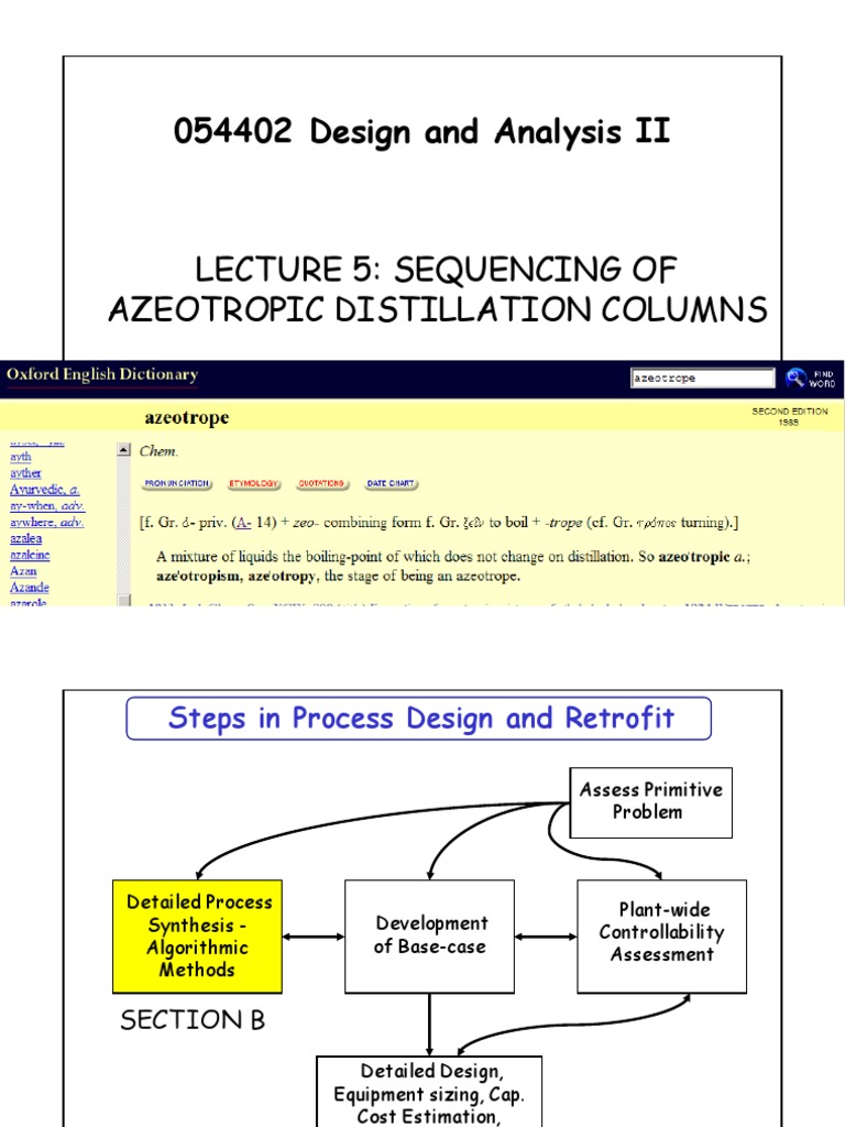 Azeotropic distillation.pdf | Distillation | Analytical Chemistry