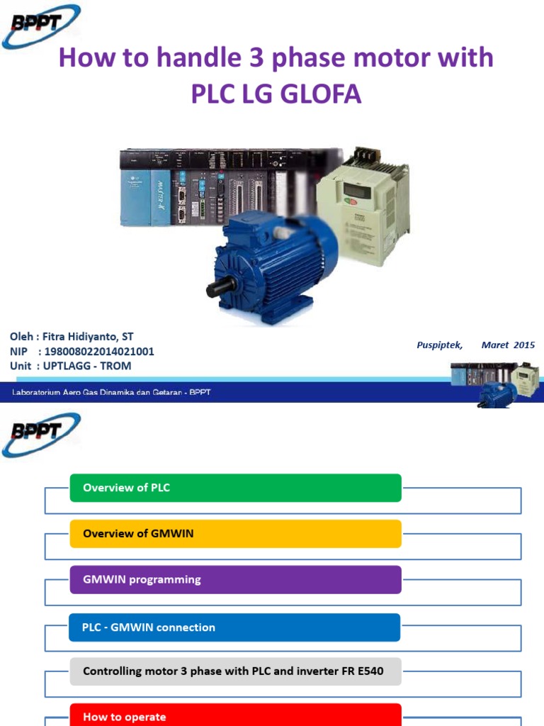 Controlling 3-Phase Motors with GLOFA PLC | PDF | Programmable Logic Controller | Power Inverter