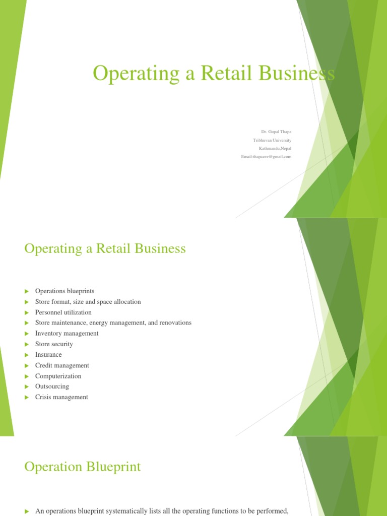 Operation Blueprint | PDF | Retail | Merchandising