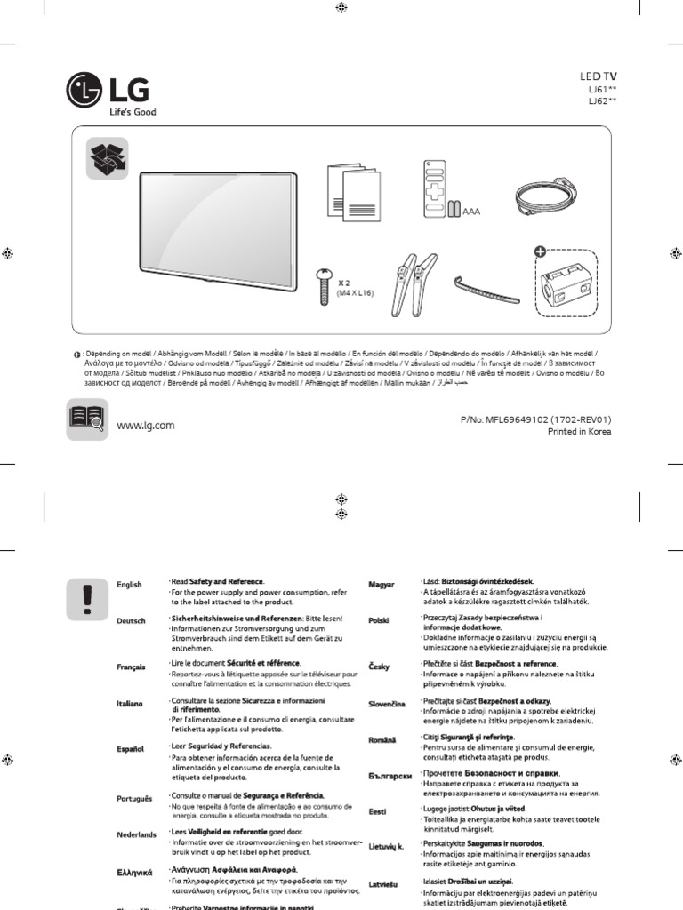 LG 32LJ610V User Manual | PDF