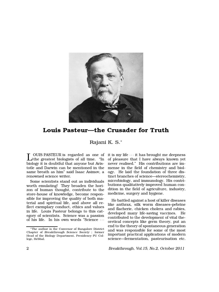 Pasteur PDF | PDF | Louis Pasteur | Fermentation