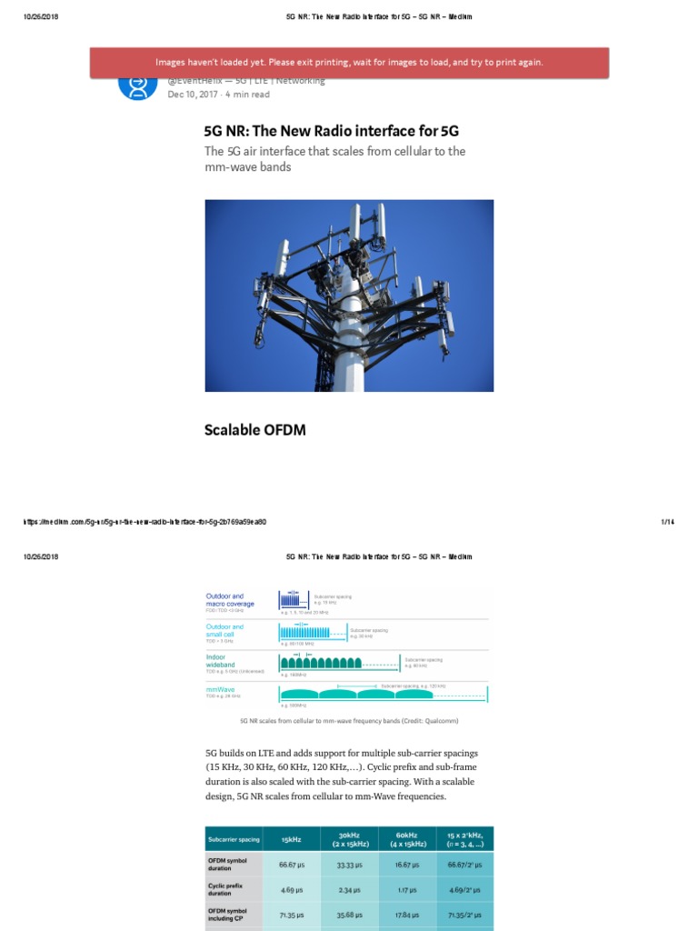 5G NR - The New Radio Interface For 5G - 5G NR - Medium | PDF ...