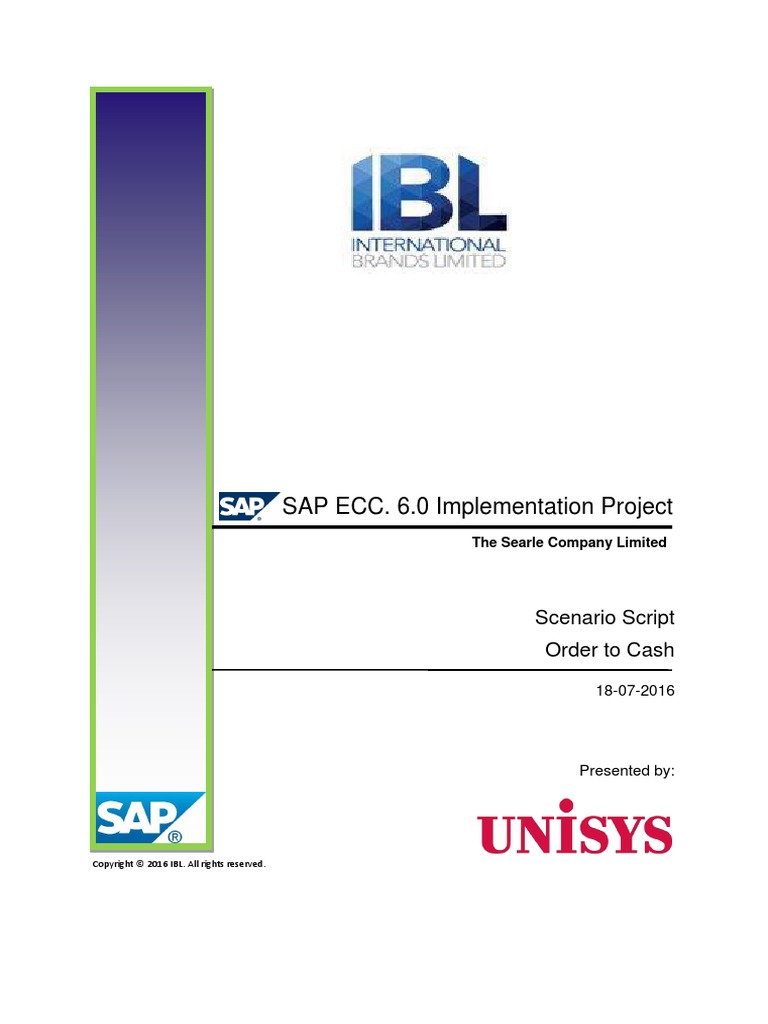 1000 O2C SD 001 UAT Testing Script | PDF