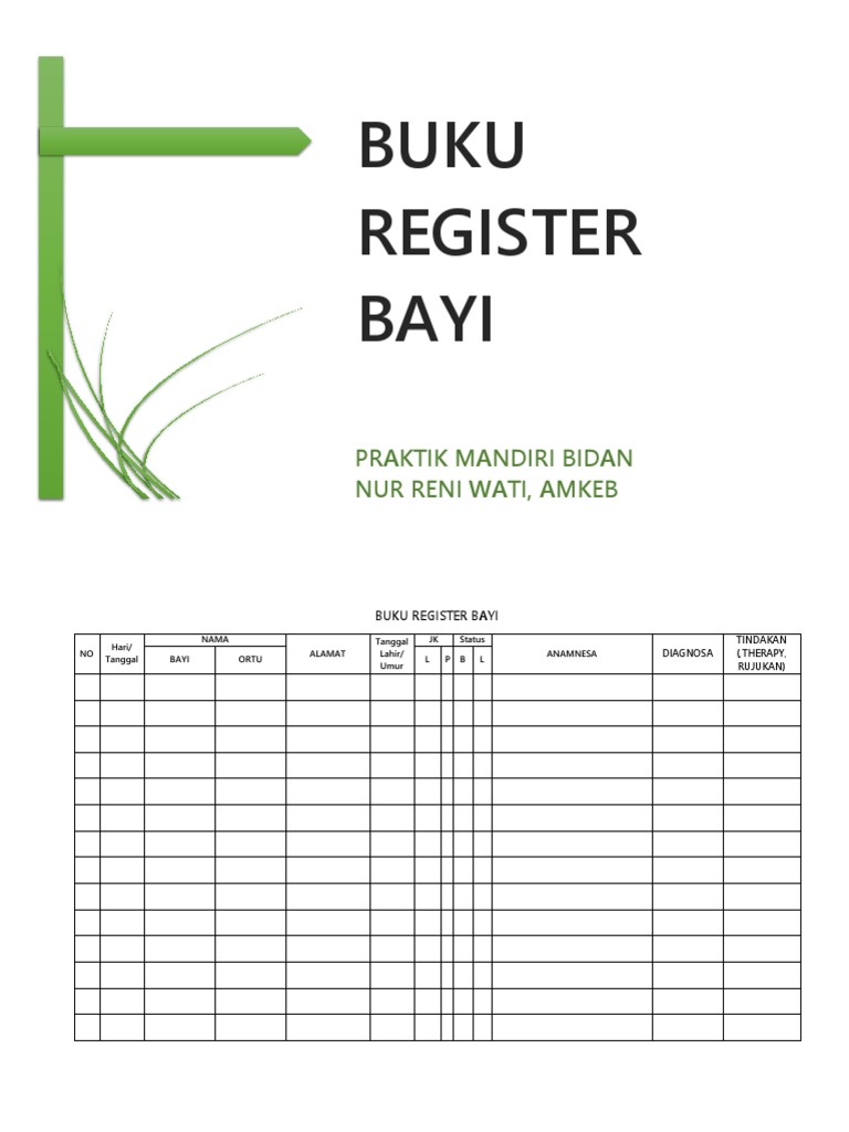 Buku Register Bayi | PDF