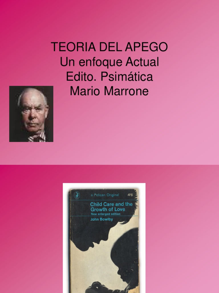 Teoria Del Apego | PDF | Teoría de apego | Psicoanálisis