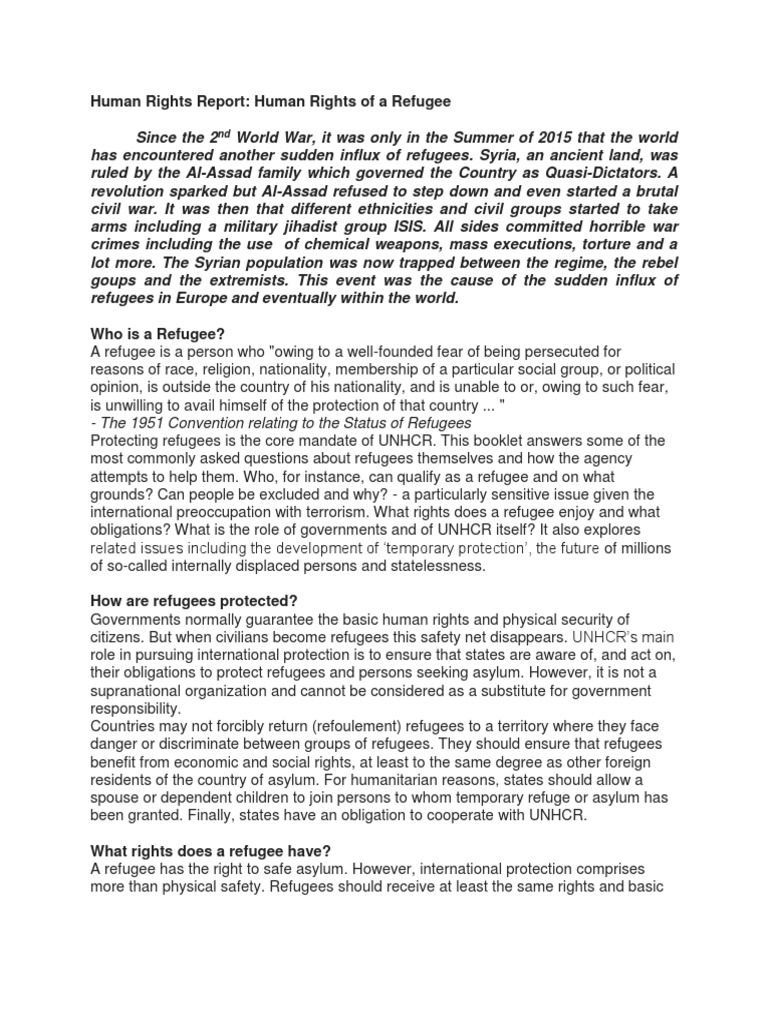Understanding the Rights and Protections of Refugees: An In-Depth Look ...