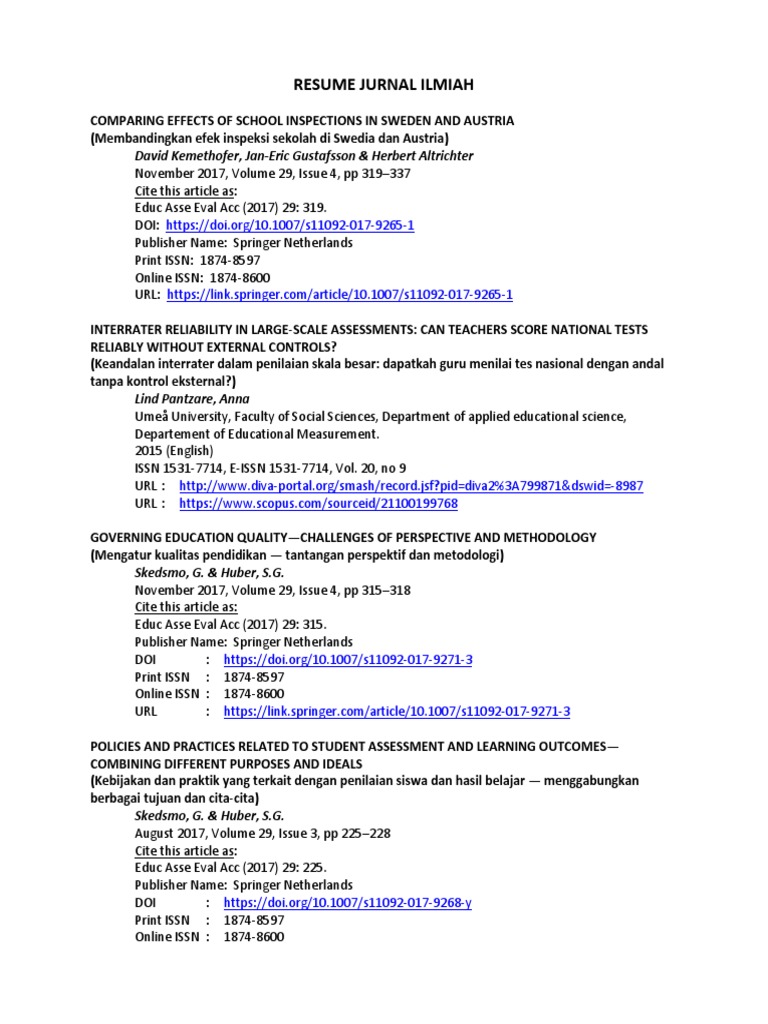 Contoh Resume Jurnal | PDF