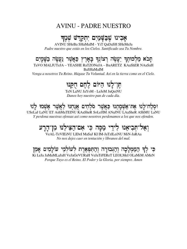 AVINU - PadreNuestro | PDF