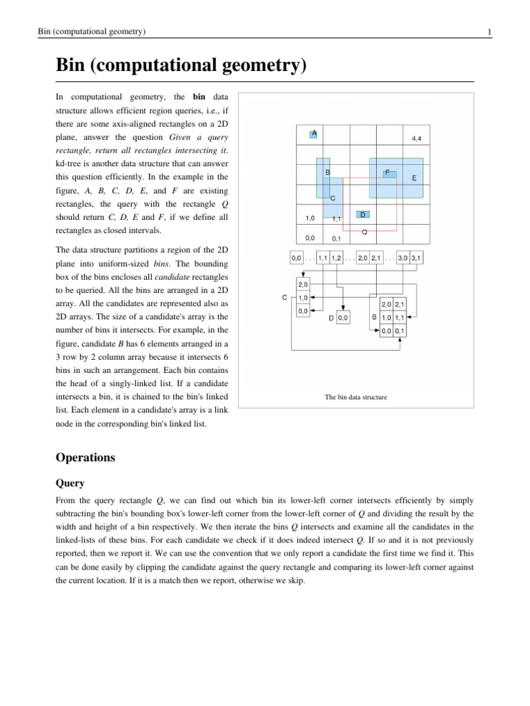 Efficient Bin Data Structure in Geometry | PDF | Computer Data | Areas ...