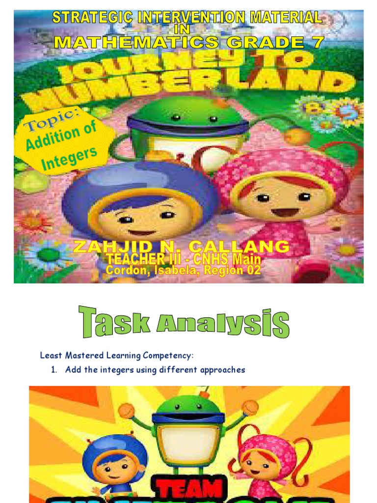 Strategic Intervention Material in Mathematics Grade 7 | PDF ...