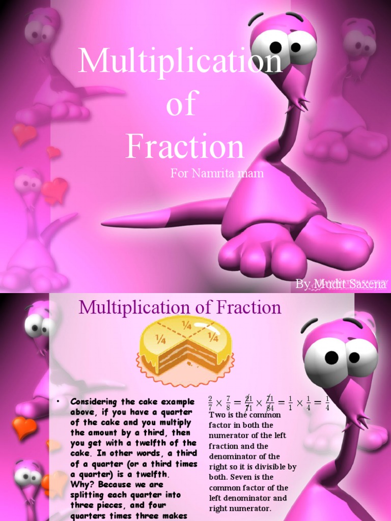 Multiplication of Fraction: For Namrita Mam | PDF | Mathematical ...