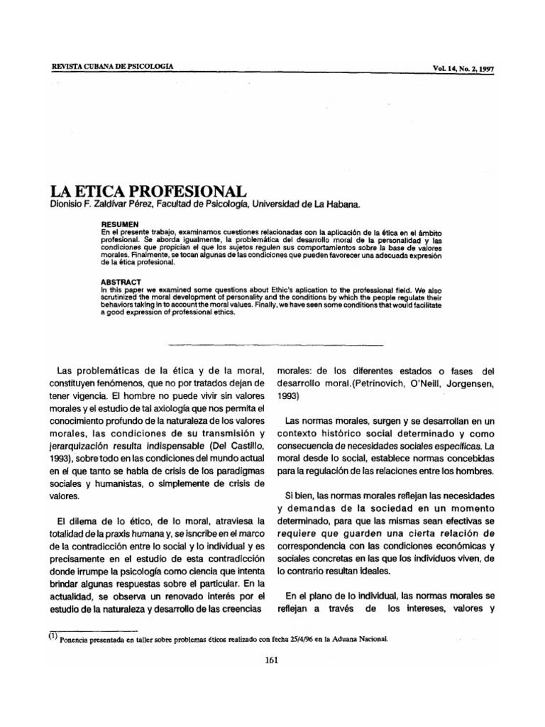 Etica Profesional | PDF | Comportamiento | Moralidad