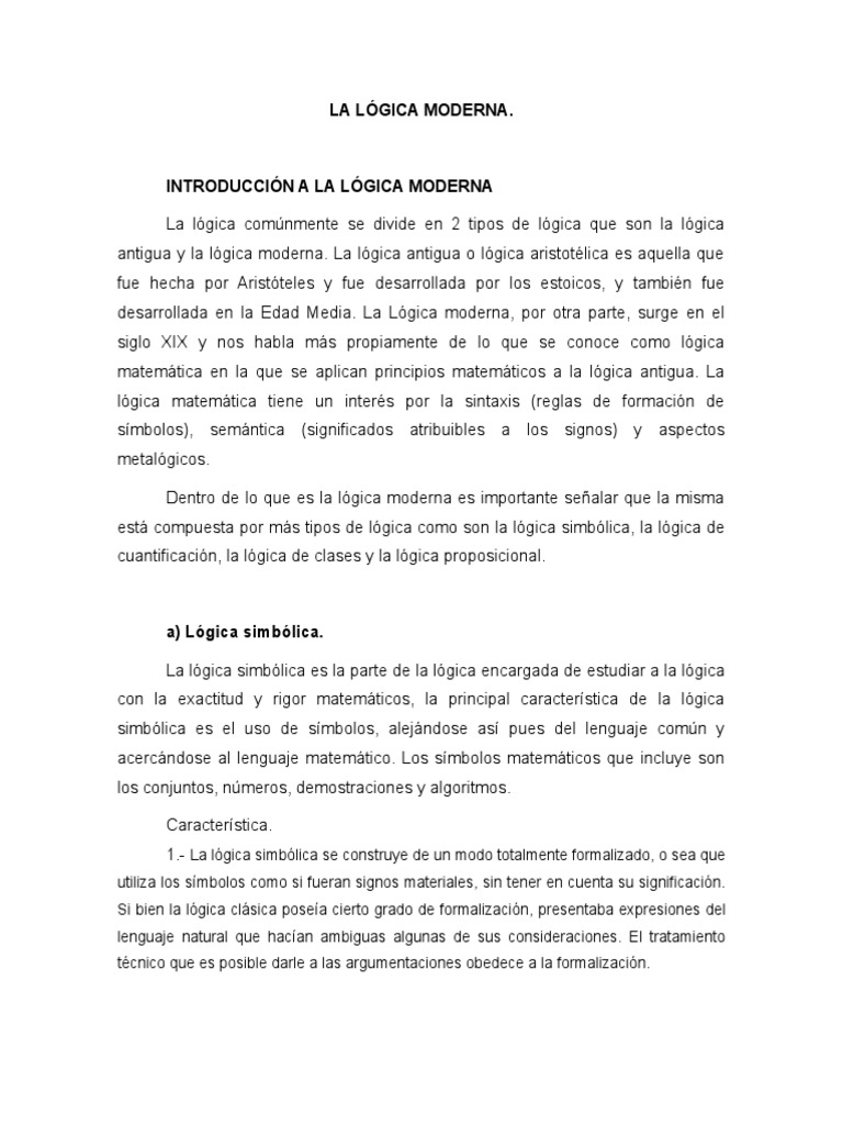 Material de Logica Moderna | PDF | Proposición | Lógica matemática