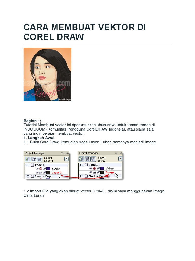 Cara Membuat Vektor Di Corel Draw | PDF