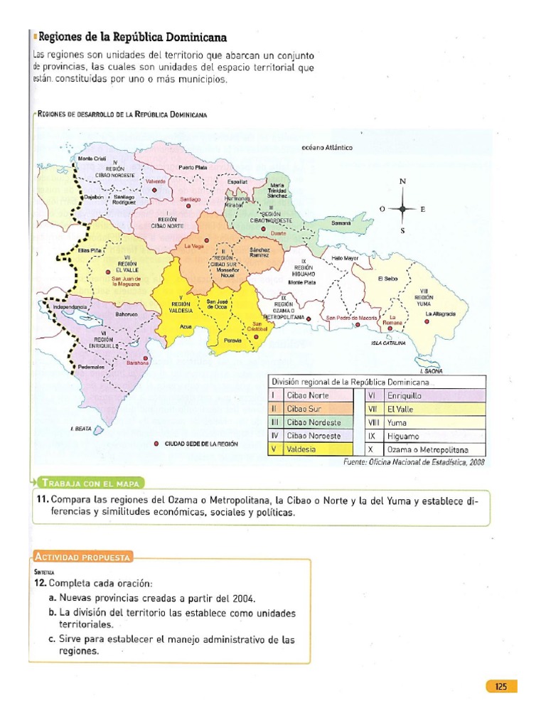 Republica Dominicana Mapa Regiones Mapa De República Dominicana