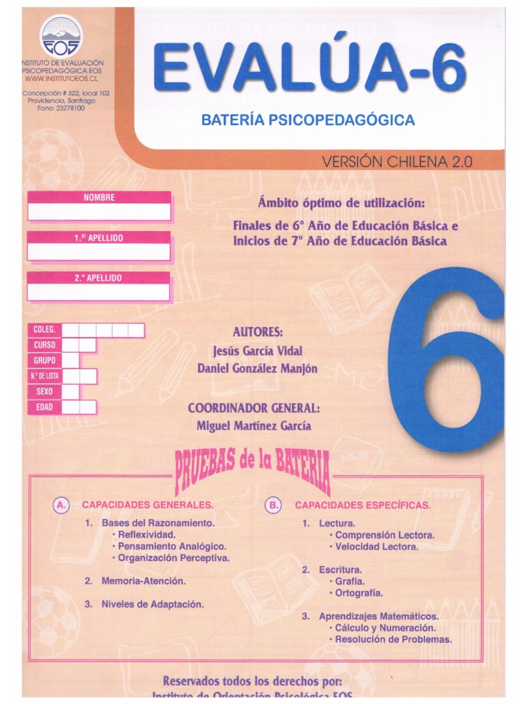 Cuadernillo 2.0 Chile Evalua 6 | PDF