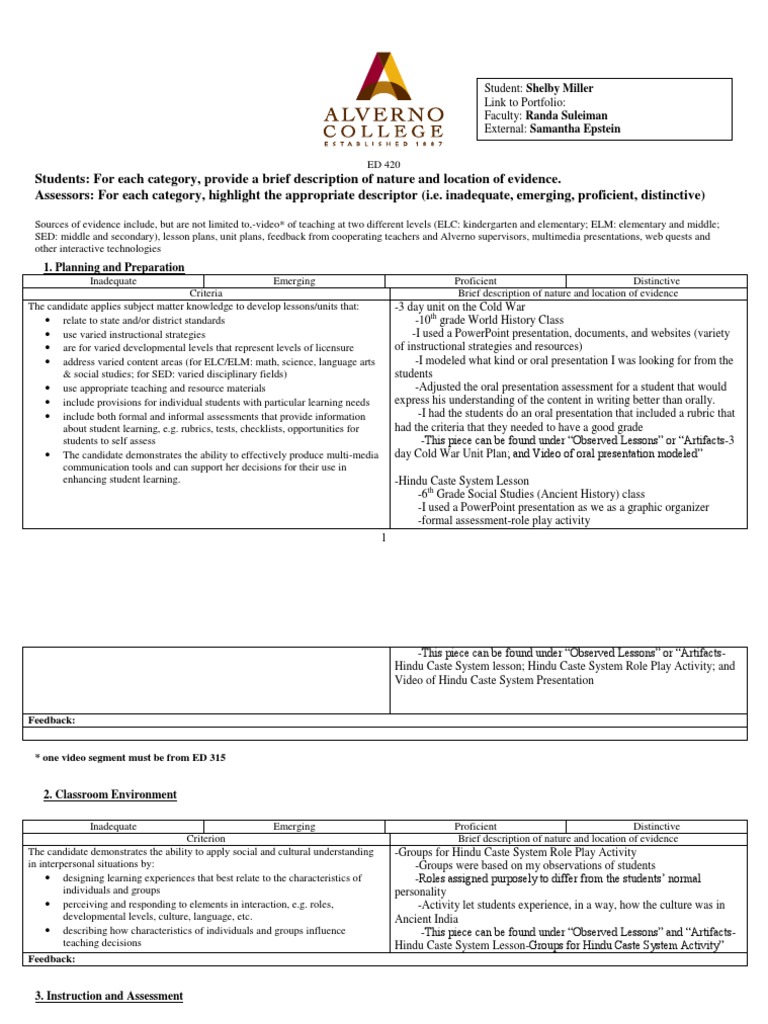 Candidate Evidence Record | PDF | Educational Assessment | System