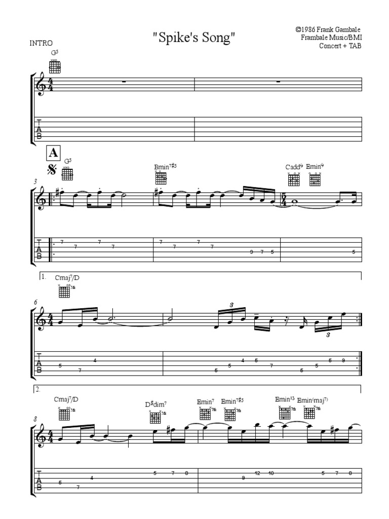 Spike's Song (Album Version) PDF | PDF