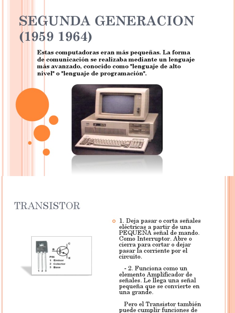 Segunda Generación de Computadoras (1959-1964) | PDF | Circuito ...