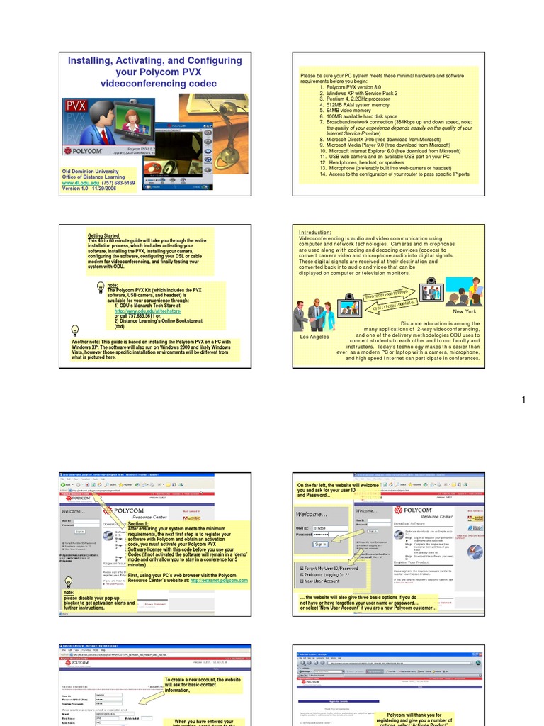 Polycom PVX Setup Guide for ODU | PDF | Port (Computer Networking) | Transmission Control Protocol