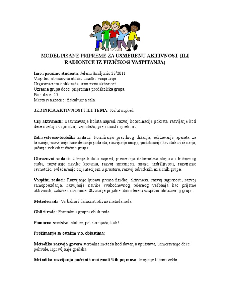 Priprema - Fizicko - Kolut Napred | PDF