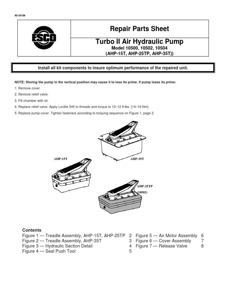 Enerpac Turbo 2 Explode Drawing | PDF | Washer (Hardware) | Pump