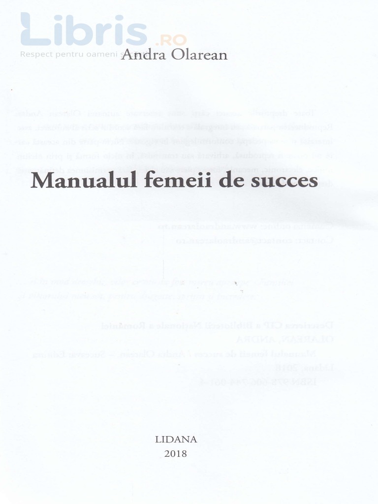 Manualul Femeii de Succes - Andra Olarean PDF | PDF
