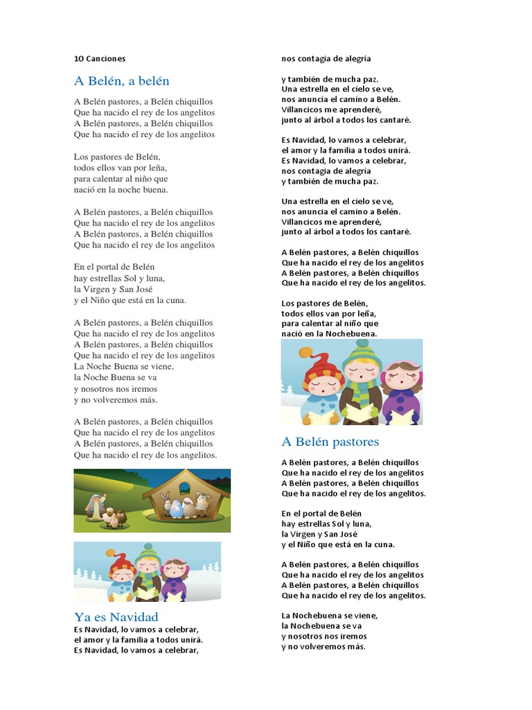 Villancicos y Canciones Infantiles | PDF | Nochebuena | Navidad