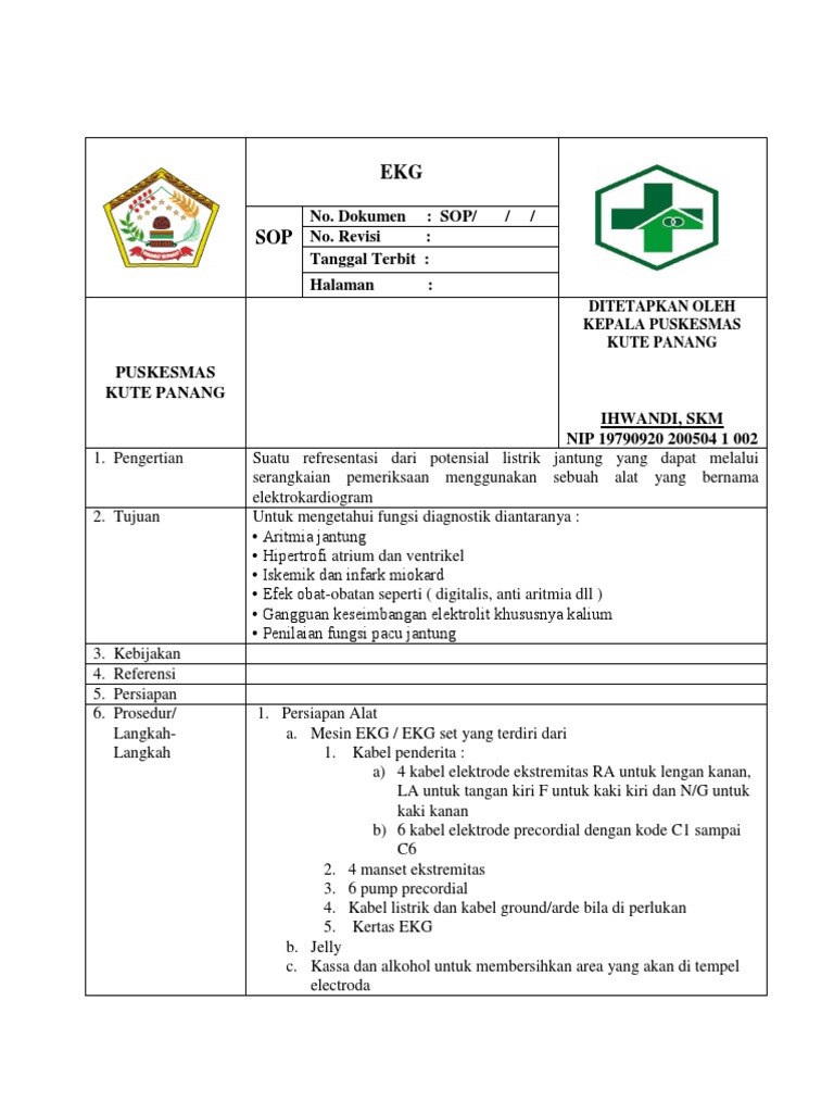SOP Ekg | PDF