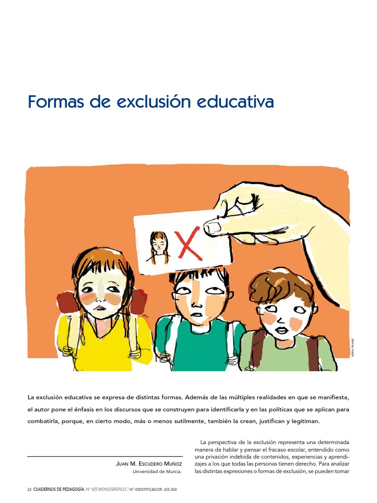 Formas de Exclusión Educativa | PDF | Exclusión social | Plan de estudios