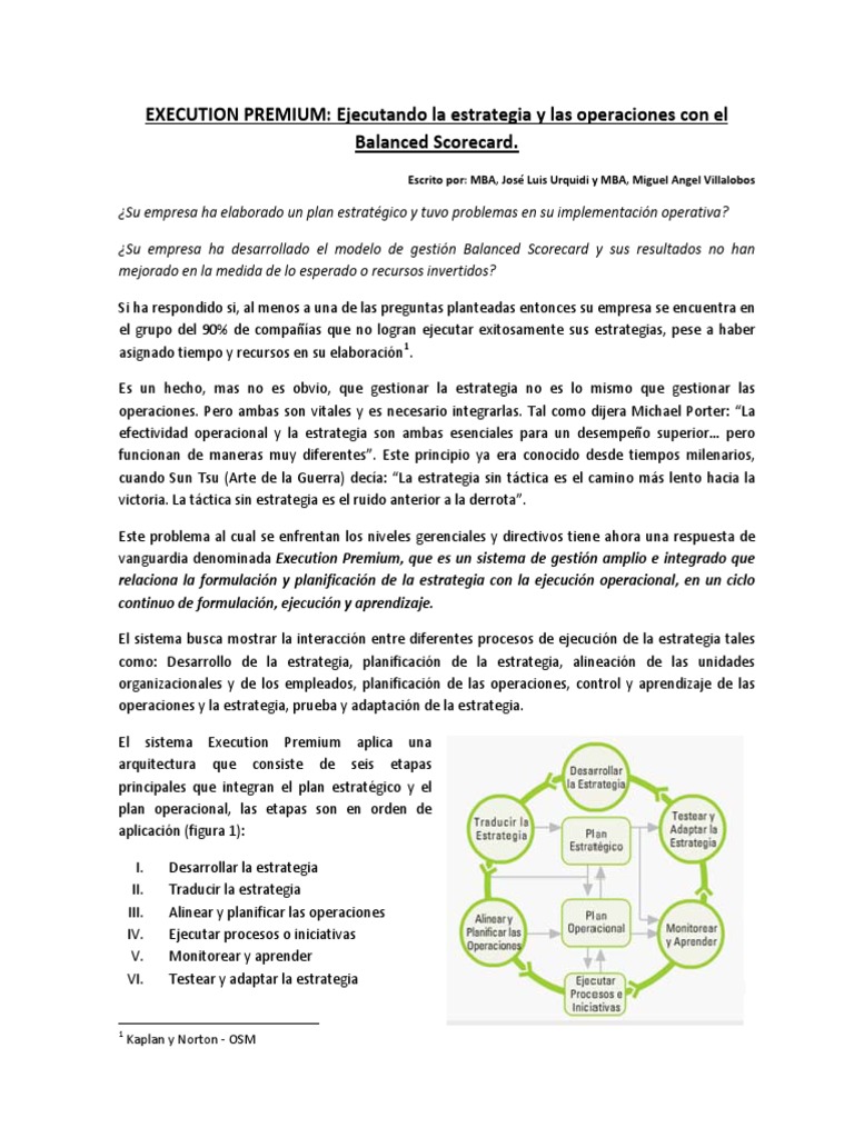 Articulo Execution Premium | PDF | Planificación | Aprendizaje