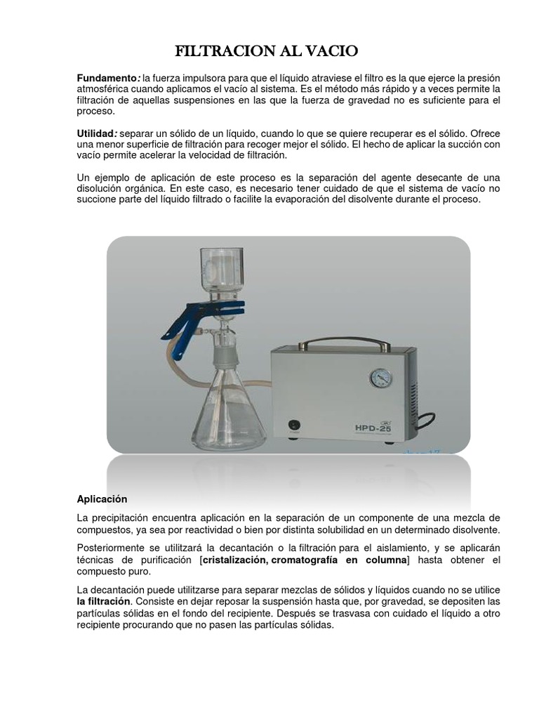 Filtracion Al Vacio 2018 | Evaporación | Destilación